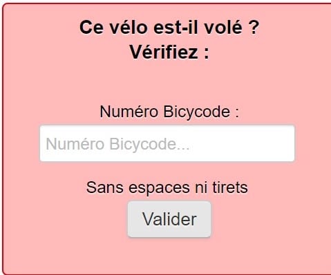 Marquage Bicycode – Vélo Pays de l Or
